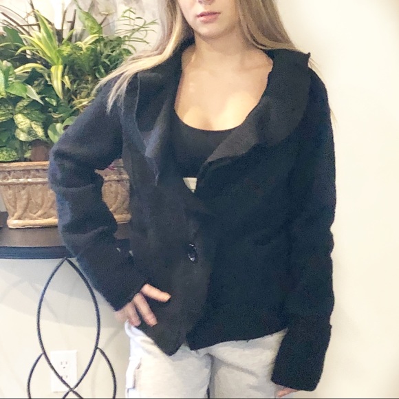 lola | Jackets & Coats | Lola Ruffled Black Jacket | Poshmark